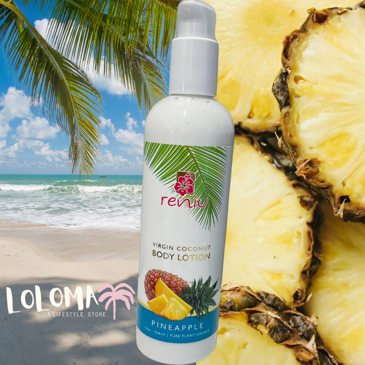 Reniu Virgin Coconut Body Lotion in Pineapple – Loloma Living